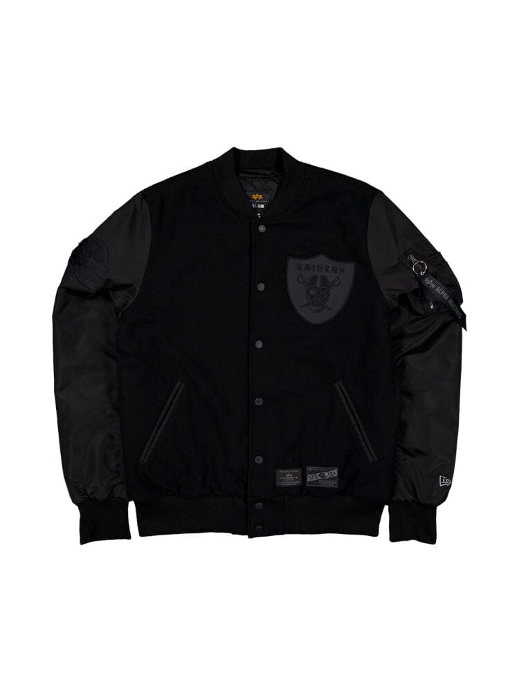 Las Vegas Raiders X Alpha X New Era Varsity MA-1 Bomber Jacket | Alpha ...