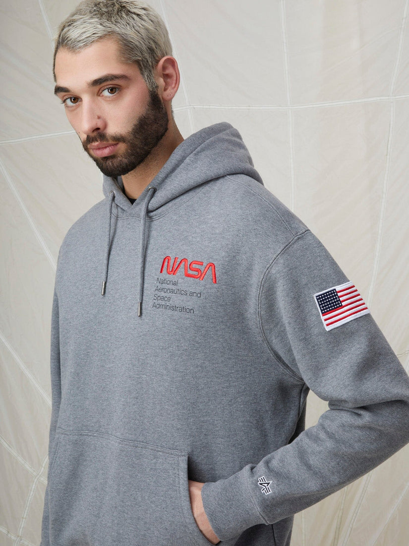 NASA WORM LOGO HOODIE | Alpha Industries
